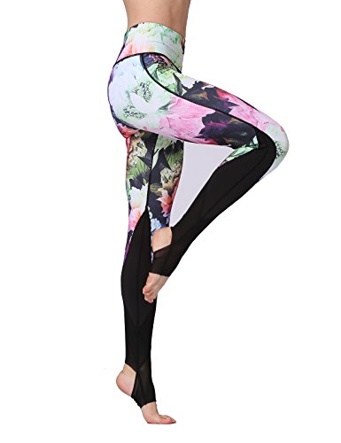 tom+alice Stretch Printed Yoga Pants for Women Girl Solid Color High Waisted Athletic Outdoor Golf Leggings