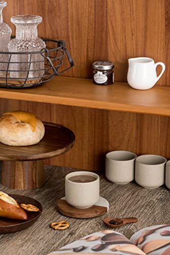 SYJAN HOME Ceramic teacups set of 4,No Handle Chinese KungFu Tea cups,3.5oz Teacups Japanese Teacup Set,Ceramic Tea Cup,4Pcs
