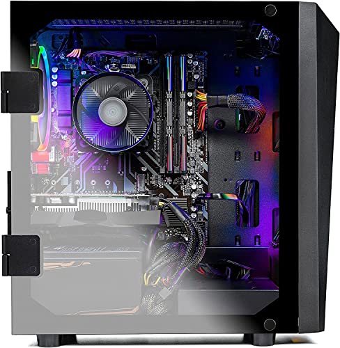 Skytech Gaming Blaze II Gaming PC Desktop β AMD Ryzen 5 5600G 3.9 GHz, RTX 3060, 500GB NVME SSD, 16G DDR4 3200, 600W Gold PSU, AC Wi-Fi, Windows 10 Home 64-bit