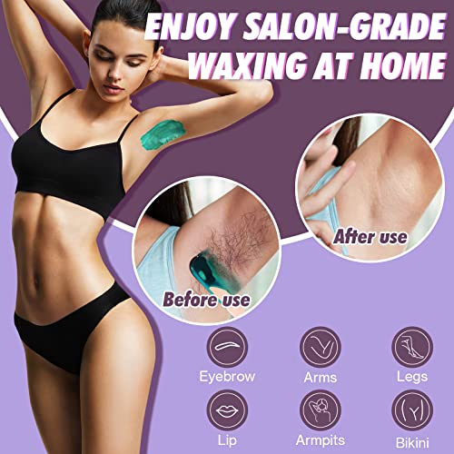 Luxspire Wax Warmer for Hair Removal, Waxing Kit for Women, Digital Wax Machine with Silicone Wax Pot, 4 Pack Hard Wax Beads, Waxing Applicator, Wax Pot, Home Self Waxing Kit for Body Eyebrow Bikini