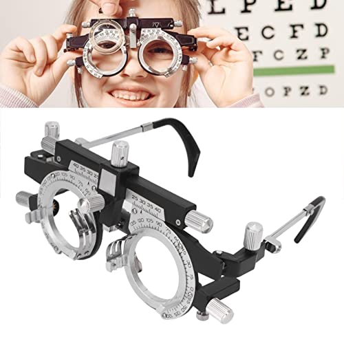 Tonsa Alloy Optometry Frame, Adjustable Trial Frame Optical Trial Lens Frame PD 48-80mm 360° Rotation Pure Titanium Optical Titanium Optic Trial Eye Optometry Lens Frame Test Optician