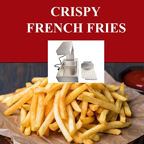 KOUWO Commerical French Fry Warmer Fries Dump Station Fried Food Warmers with Base Pan,500 Watt,110V