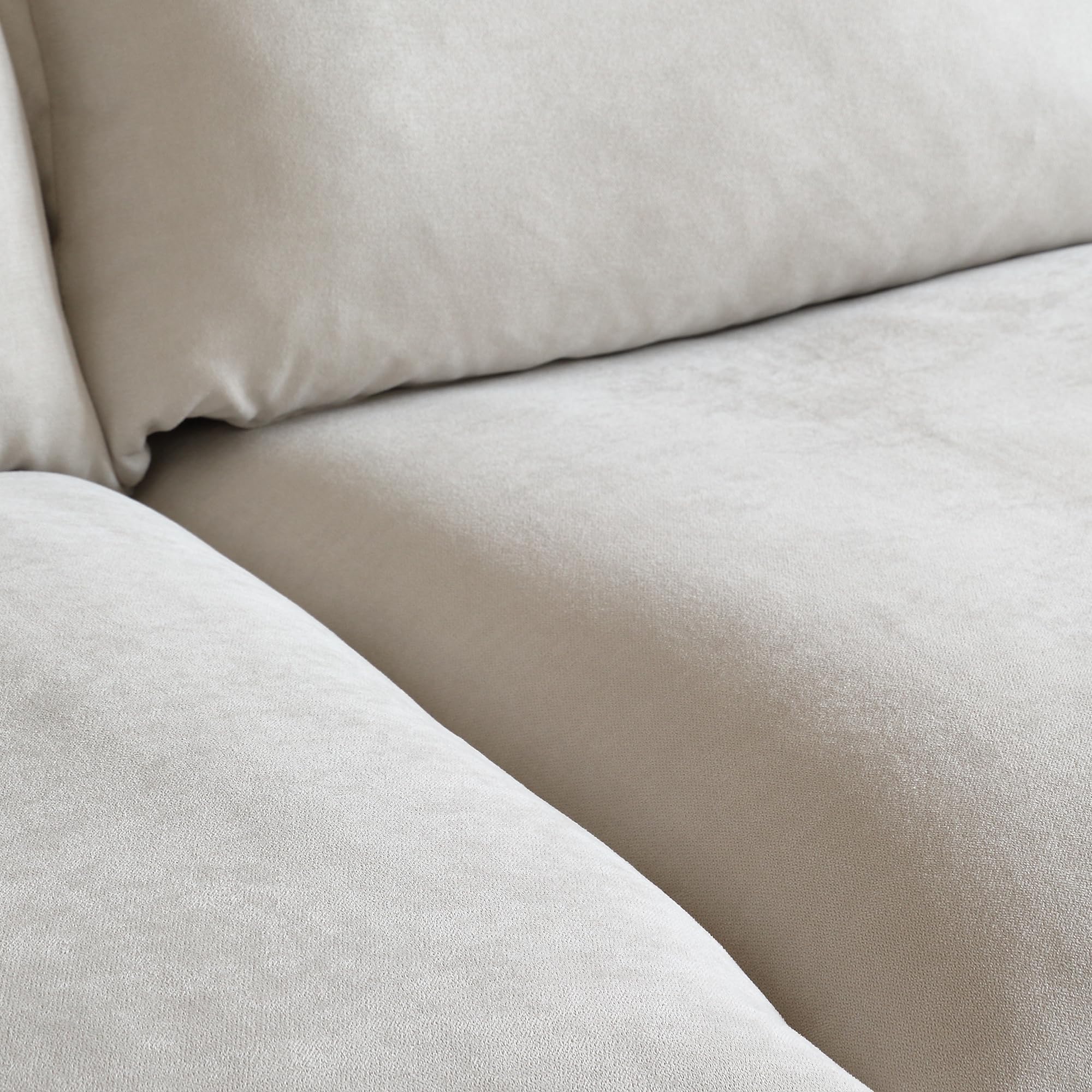MGH Modular Sectional Sofa,Cloud Convertible Sectional Sofa Couch, L Shaped Minimalist Sofa Couch Sets for Living Room and Apartment,Sofa Cover Warshable& Removable (Beige, 3 Seater+1 Ottoman)