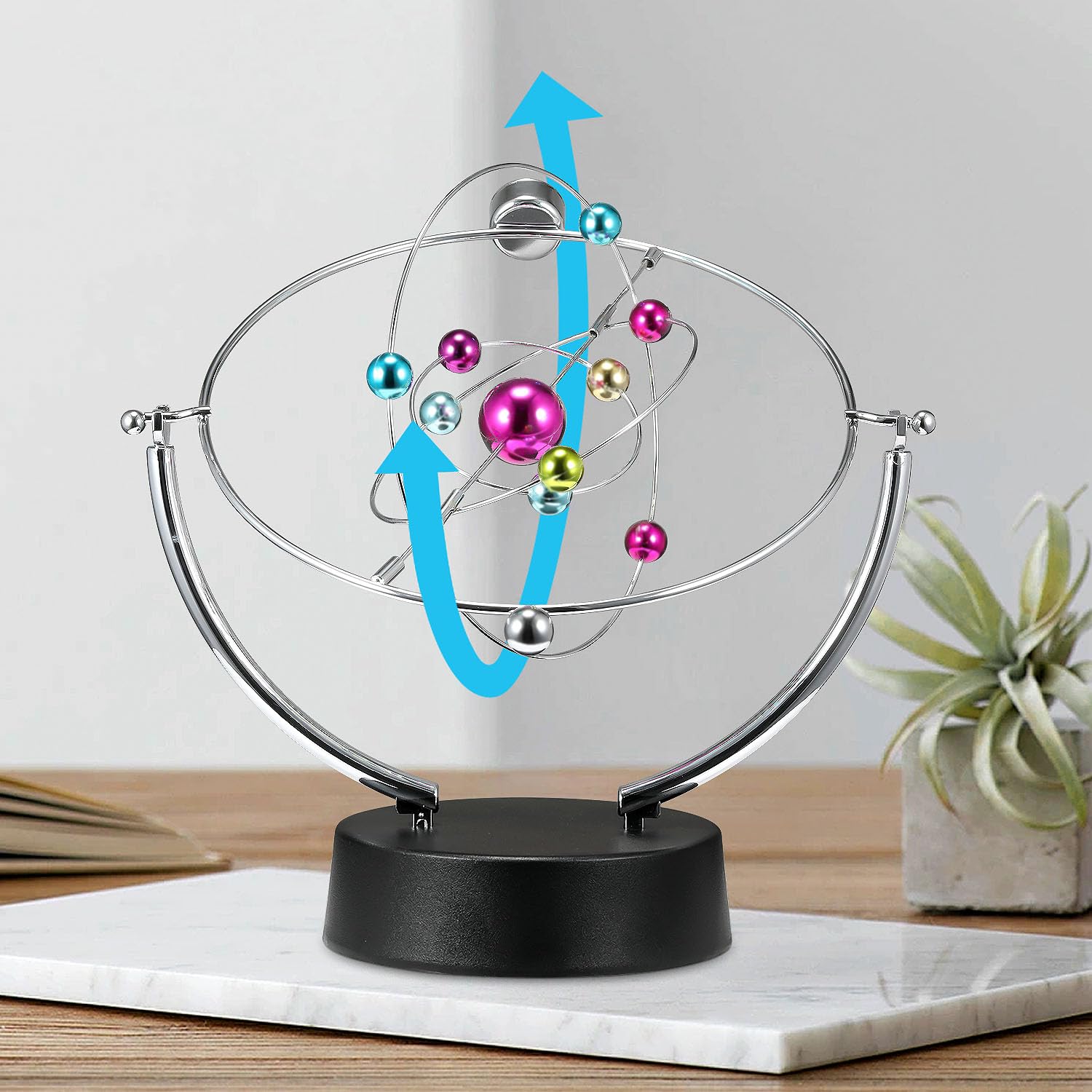 DOTSOG Galaxy Kinetic Art Science Kit Kinetic Art Asteroid Science Desk Toy Home Decorations Electronic Perpetual Motion