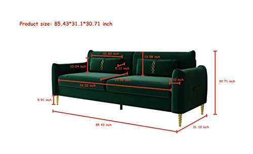 TUBAIHON Oversized Sectional Sofa Couch L Shaped U Shaped Convertible Chenille Modular Couch Set Deep Seat Couches for Modern Living Room/Apartment/Office (1, P19-green)