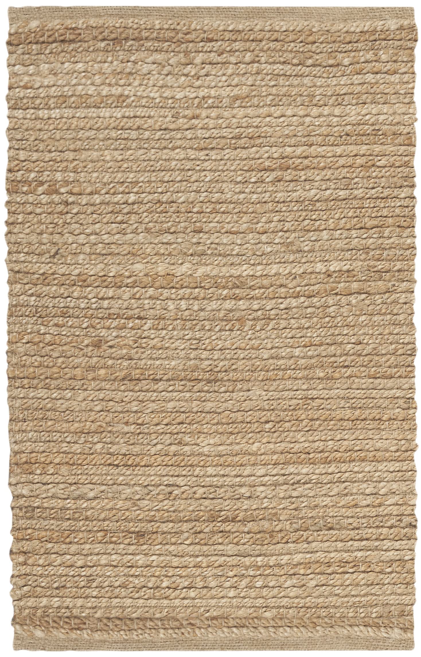 Nourison Natural Jute Solid Natural 2' x 3' Area -rug, Easy -cleaning, Non Shedding, Bed Room, Living Room, Dining Room, Kitchen (2x3)