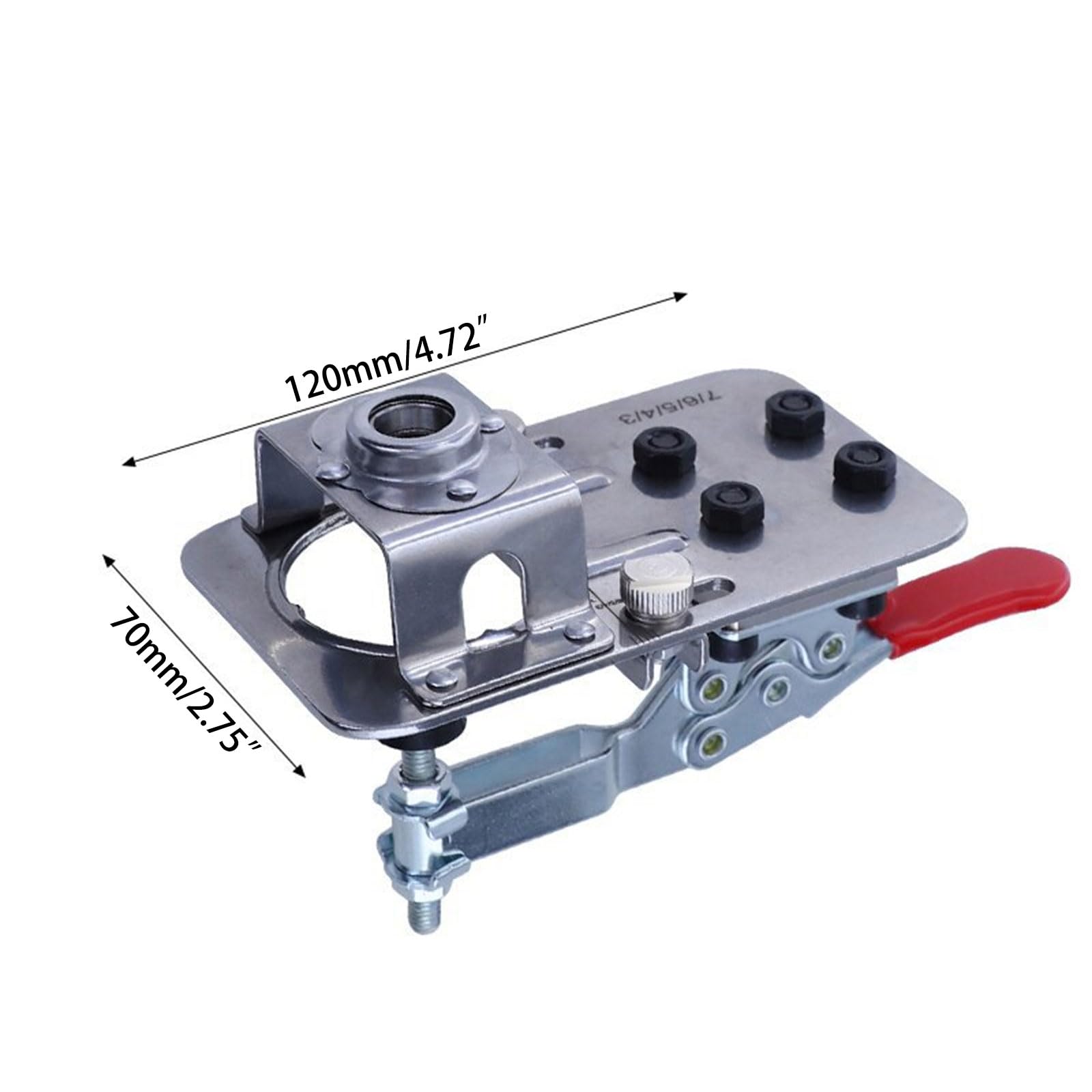 Concealed Hinge Jig with Clamp Drilling Guide Hole Locator Kits Hinge Punching Tool for Cabinet Door Hinges Inset Stainless Steel Opening Locator