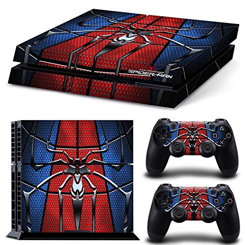 ZOOMHITSKINS Compatible for Console and Controller Skins, Superhero Custom Design, Durable, Bubble-Free Goo-Free, 1 Console Skin 2 Controller Skins, Made in USA