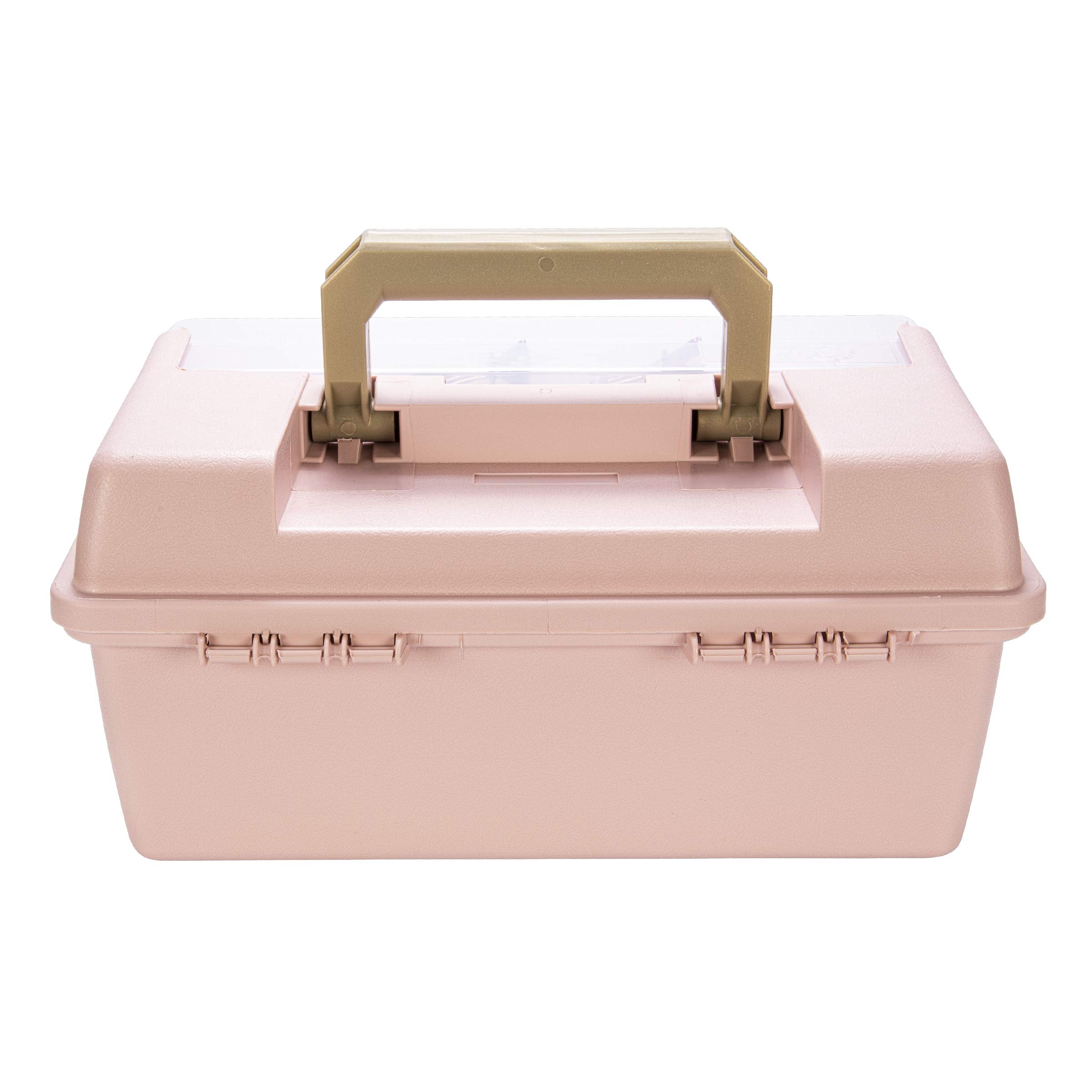 Small Craft Box with Removable Utility | Oranization For Crafts, Small Parts, & Batteries with Brass Latch