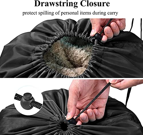 Heavy Duty Large Laundry Bags 2 Pack 30 x 40 inch XL Drawstring Travel Organizer Bag Fit Hamper Basket Camp Home College Dorm Tear Resistant Dirty Cloth Big Storage, Three Loads of Clothes Black