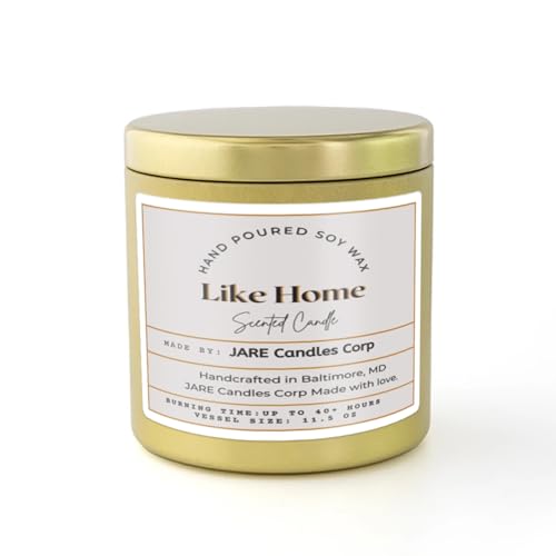 JARE CANDLES, Essential Oil Highly Scented Soy Natural Candles, Scented Candles Aromatherapy, Long +20 Hrs to +40 Hrs Burn Time, Hand Poured & Labeled in USA (11.5 oz, Sunshine)