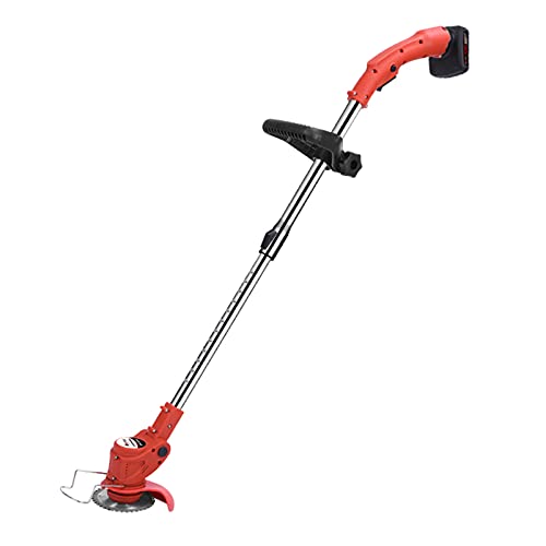 Portable Electric Cordless String Grass Trimmers,Handheld Lawn Edger Mini-Mower Height Adjustable Garden Brush Cutter Kit Rechargeable Battery and Charger Included