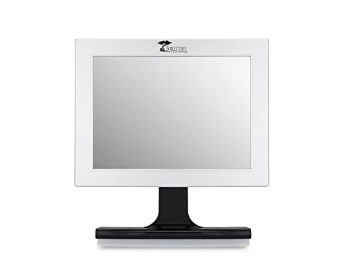 ToiletTree Products Fogless Shower Mirror with Squeegee - Anti-Fog Mirror - Adjustable Shaving Mirror with a Squeegee - Rust-Proof, Impact-Resistance Bathroom Shower Mirror