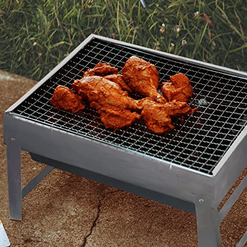 LYBOSH portable charcoal grill, 17.5" - With Handbag, multifunctional folding grill for travel, outdoor cooking and grilling, camping grill