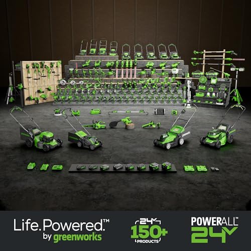 Greenworks 24V 10" (5-Speed) Fan (500 CFM), Hybrid (AC / DC), 2.0 Ah USB (Power Bank) Battery and Charger Included