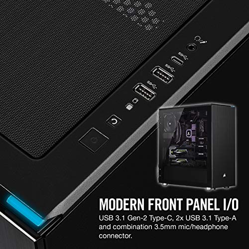 Corsair Carbide Series 678C Low Noise Tempered Glass ATX Case, Black