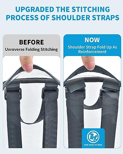 Lyingflat Clear Backpack Stadium Approved, Small Clear Backpack with Reinforced Shoulder Straps, Clear Bag Stadium Approved for Concert Sport Event Festival Work Travel -Grey