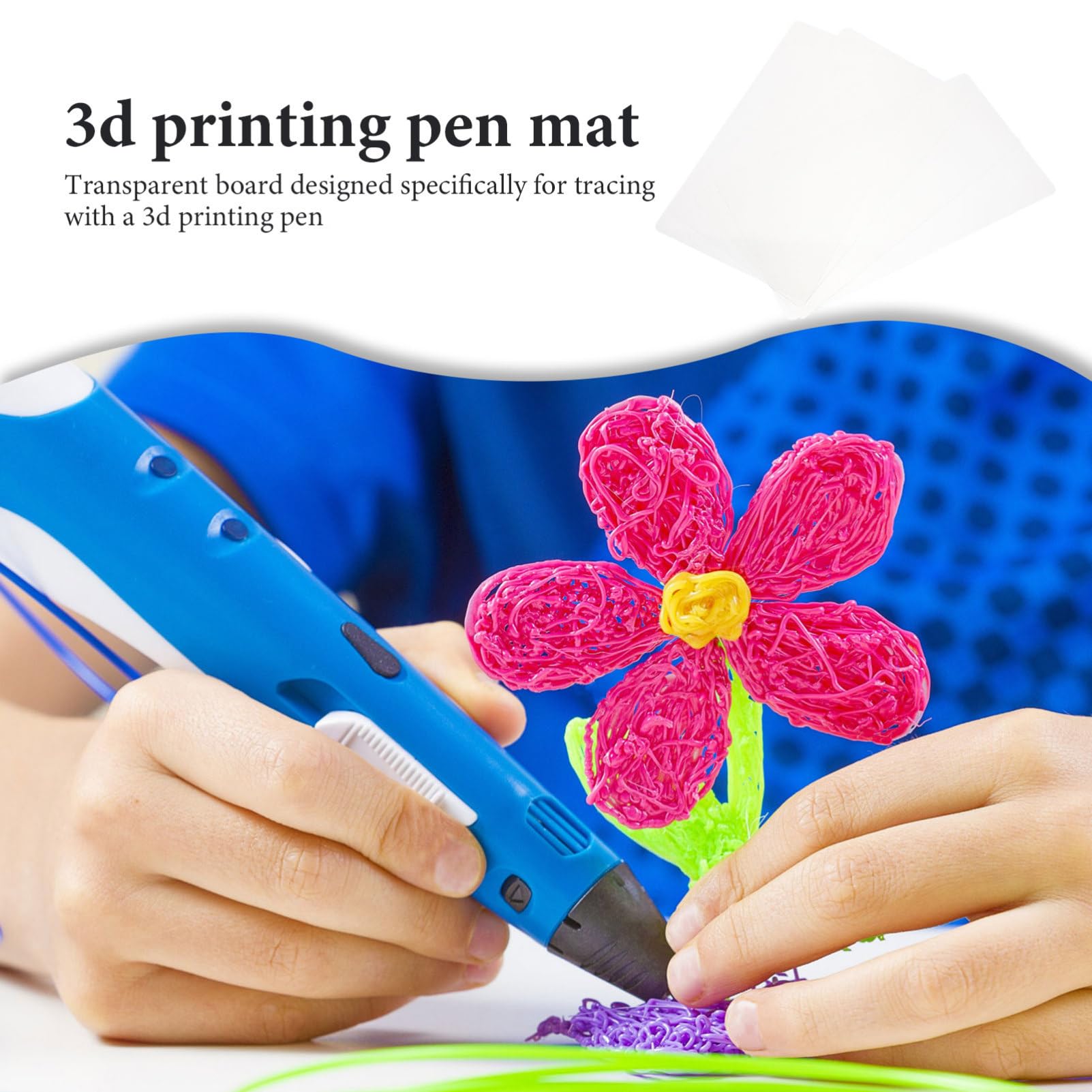 Mobestech 10pcs Board Pens Stencil 3D Pen Mat 3dpen Pad 3D Pen Drawing Mat 3D Drawing Paper Templates Album Copying Board Painting Pen Transparent Copy Board Child Cant See Thing