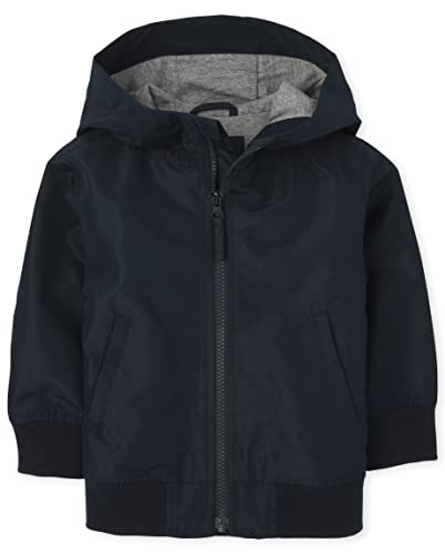 The Children's Place Baby Toddler Boys Windbreaker Jacket, New Navy, 18-24 Months