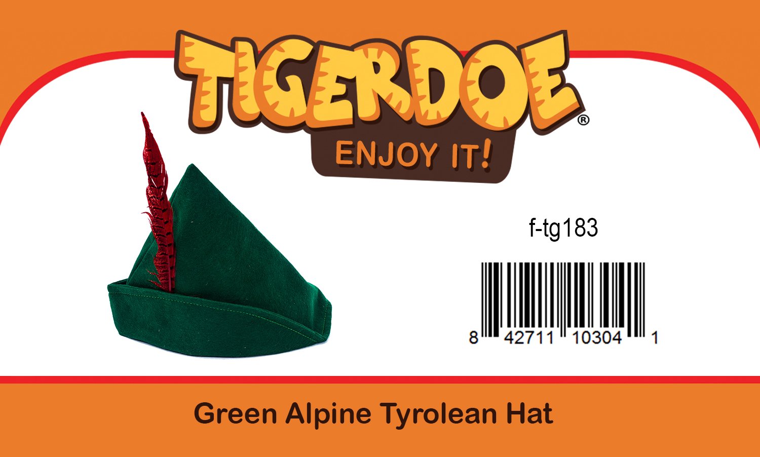Tigerdoe Alpine Hat - German Hats with Feather - Green Tyrolean Hat - Bavarian Hat - Costume Hats (Alpine Hat)