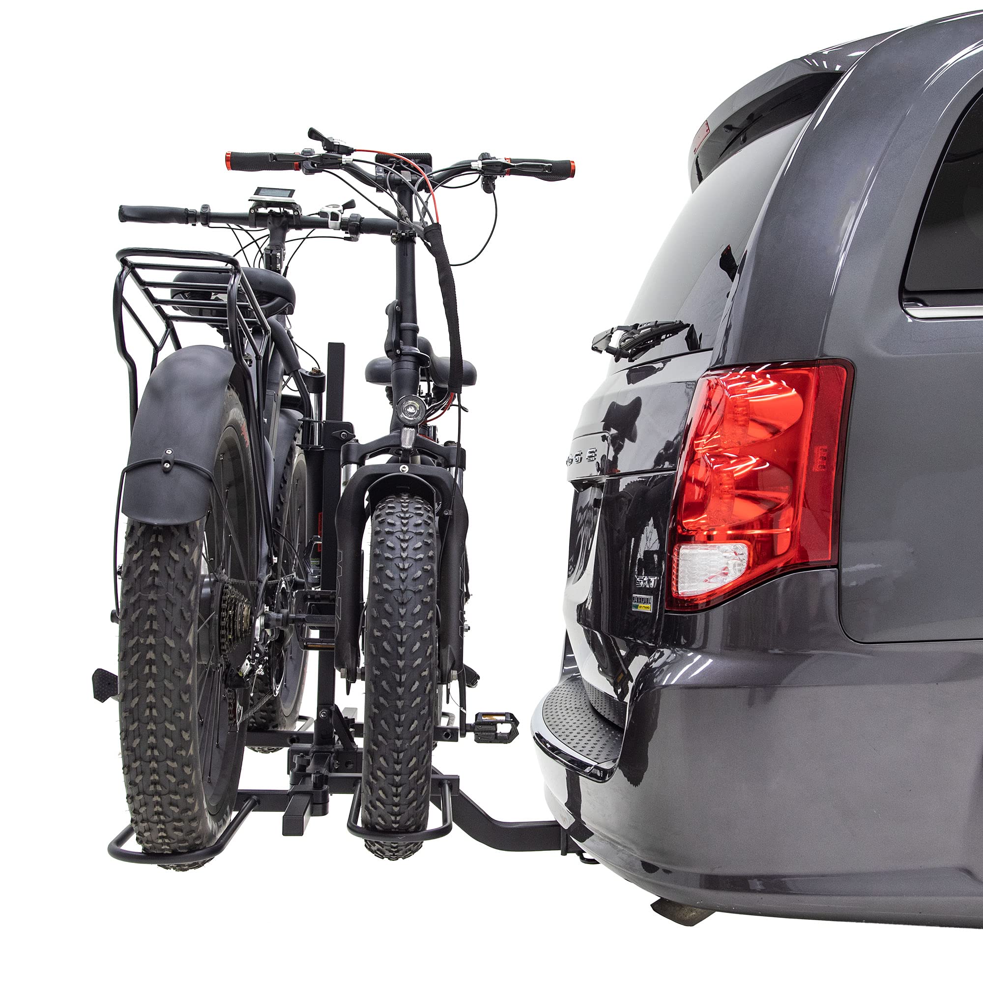 ELEVATE OUTDOOR Hitch-Mounted Bike Rack for E-Bikes and Fat Tire Bikes - 2 Bike