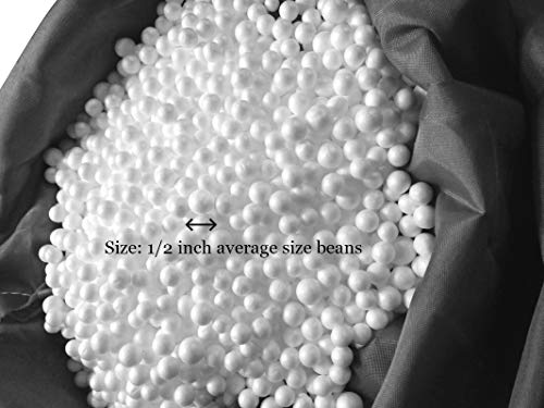 Posh Beanbags Bean Bag Refill, Single Pack, Virgin New White