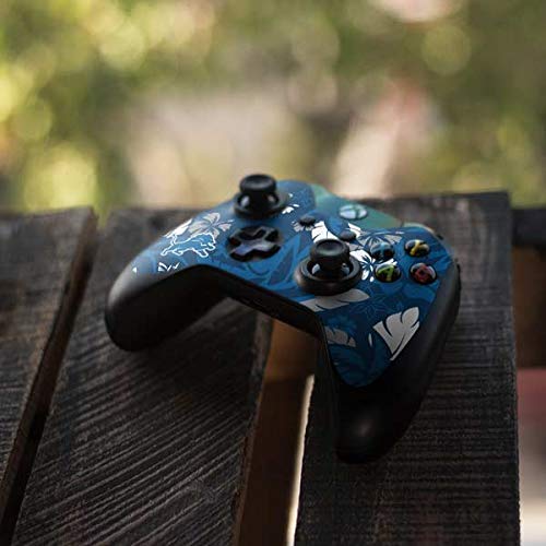 Skinit Decal Gaming Skin Compatible with Xbox One Controller - Officially Licensed NFL Detroit Lions Tropical Print Design