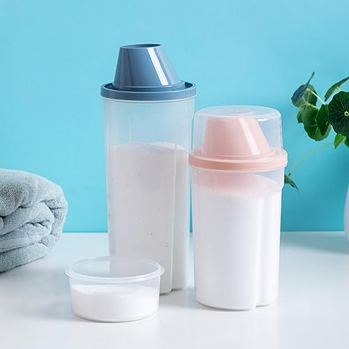 lasenersm 2 Pieces Laundry Detergent Dispenser Washing Powder Container Laundry Soap Dispenser Laundry Powder Detergent Storage Box Rice Container Cereal Container Grain Container(Multicolor, S)