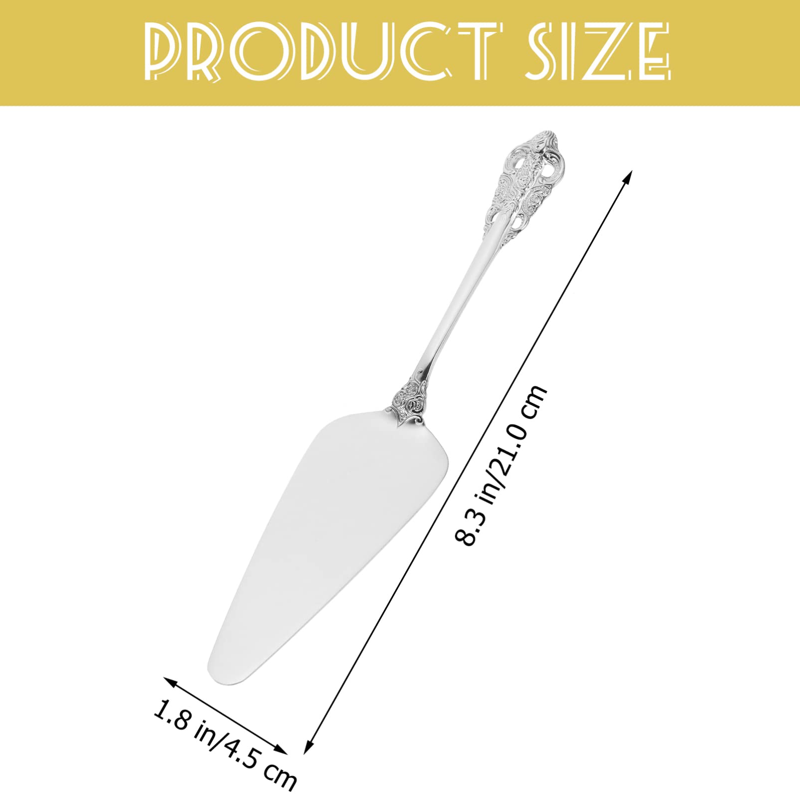 Kichvoe Pie Server Spatula: Stainless Steel Cake Cutter Vintage Dessert Slicer For Celebration Party Wedding Home