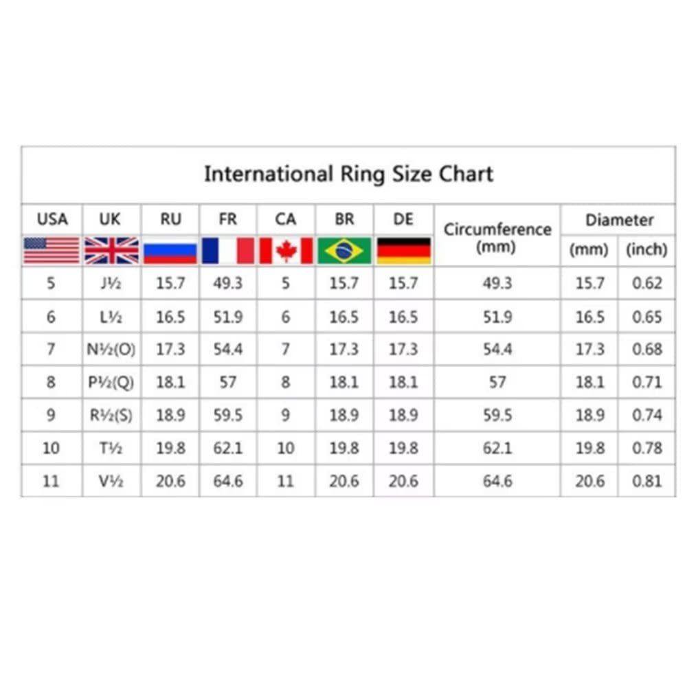 Fashion Square inlaid zircon ring wedding ring for women ring round diamond wedding gift Mother's Day(size,9)