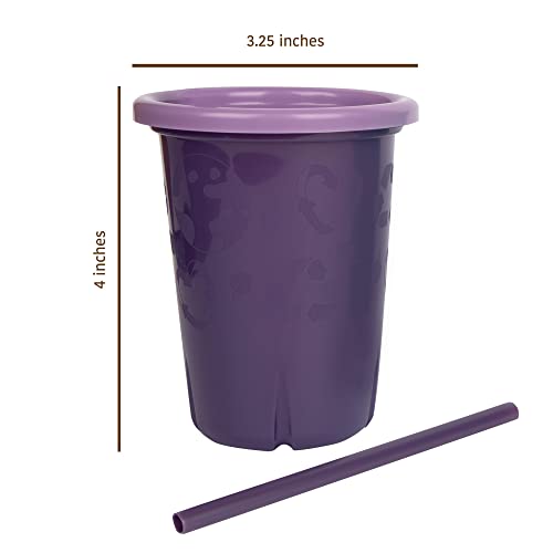 The First Years GreenGrown Reusable Spill-Proof Straw Cups β Toddler Straw Cup β 6 Pack β Purple/Teal