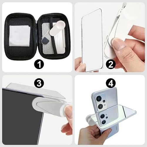 Smartphone Camera Mirror Reflection Clip Kit, 2023 New Adjustable Phone Camera Mirror Reflection Clip Kit, Mirror Reflection Clip Kit, Mirror Reflection for Phone Camera (White)