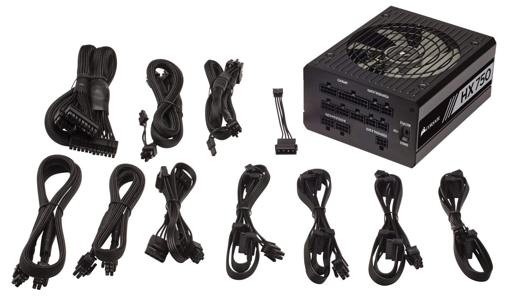 CORSAIR HX Series, HX750, 750 Watt, 80+ Platinum , Fully Modular Power Supply (Renewed)