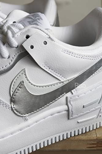 Nike Air Force 1 Shadow Womens White/Metallic Silver Size 6