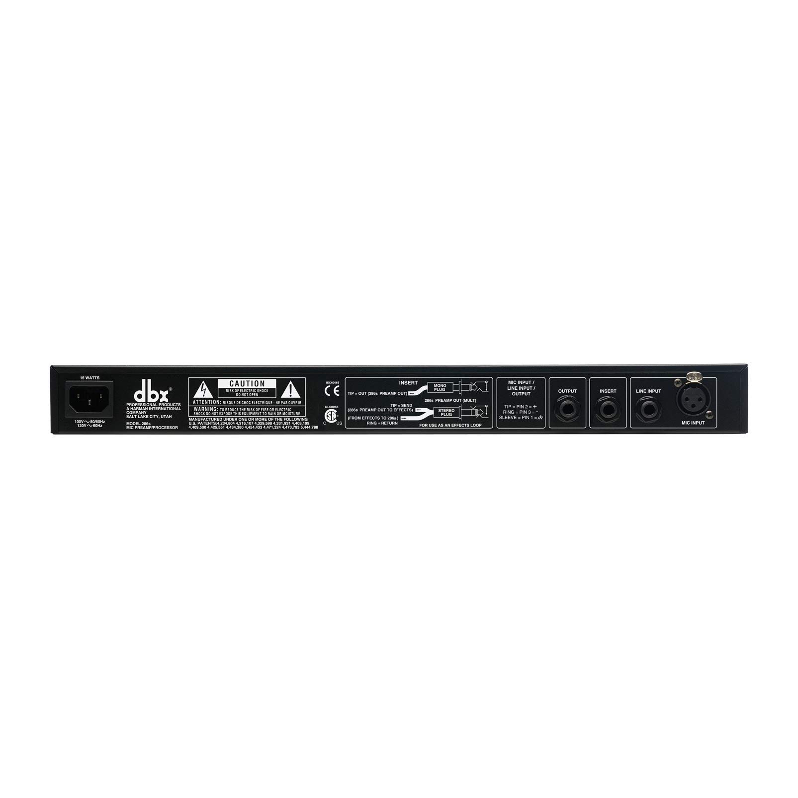 dbx 286s Microphone Preamp & Channel Strip Processor, Mono 4-way