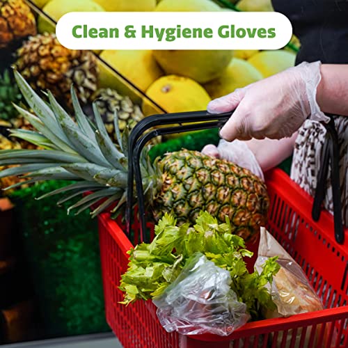 Comfy Package [100 Count Disposable Vinyl Gloves, Powder Free, Latex Free, Clear Gloves for Cooking and cleaning - X-large