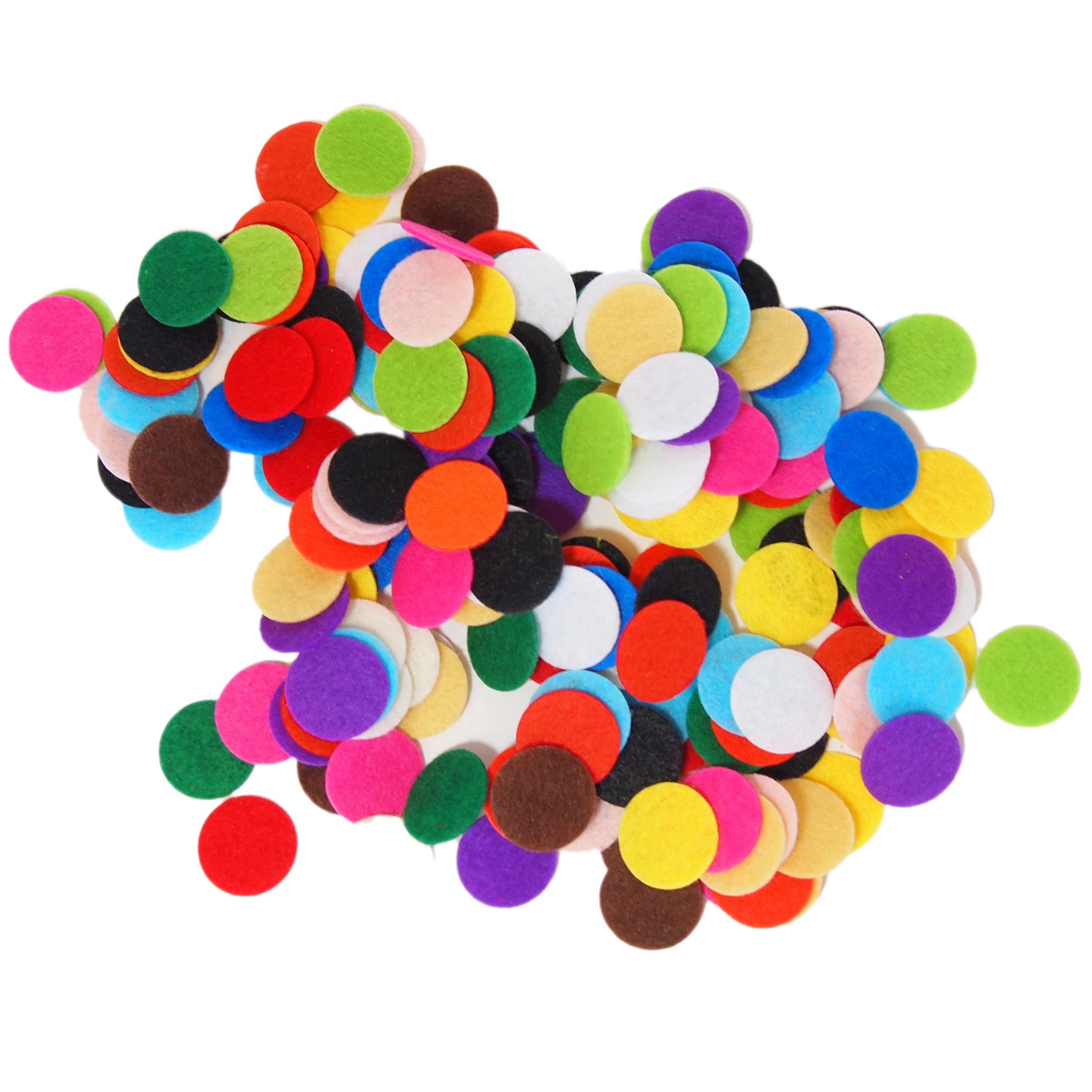 Playfully Ever After 1.5 Inch Mixed Color Assortment 104pc Stiff Felt Circles