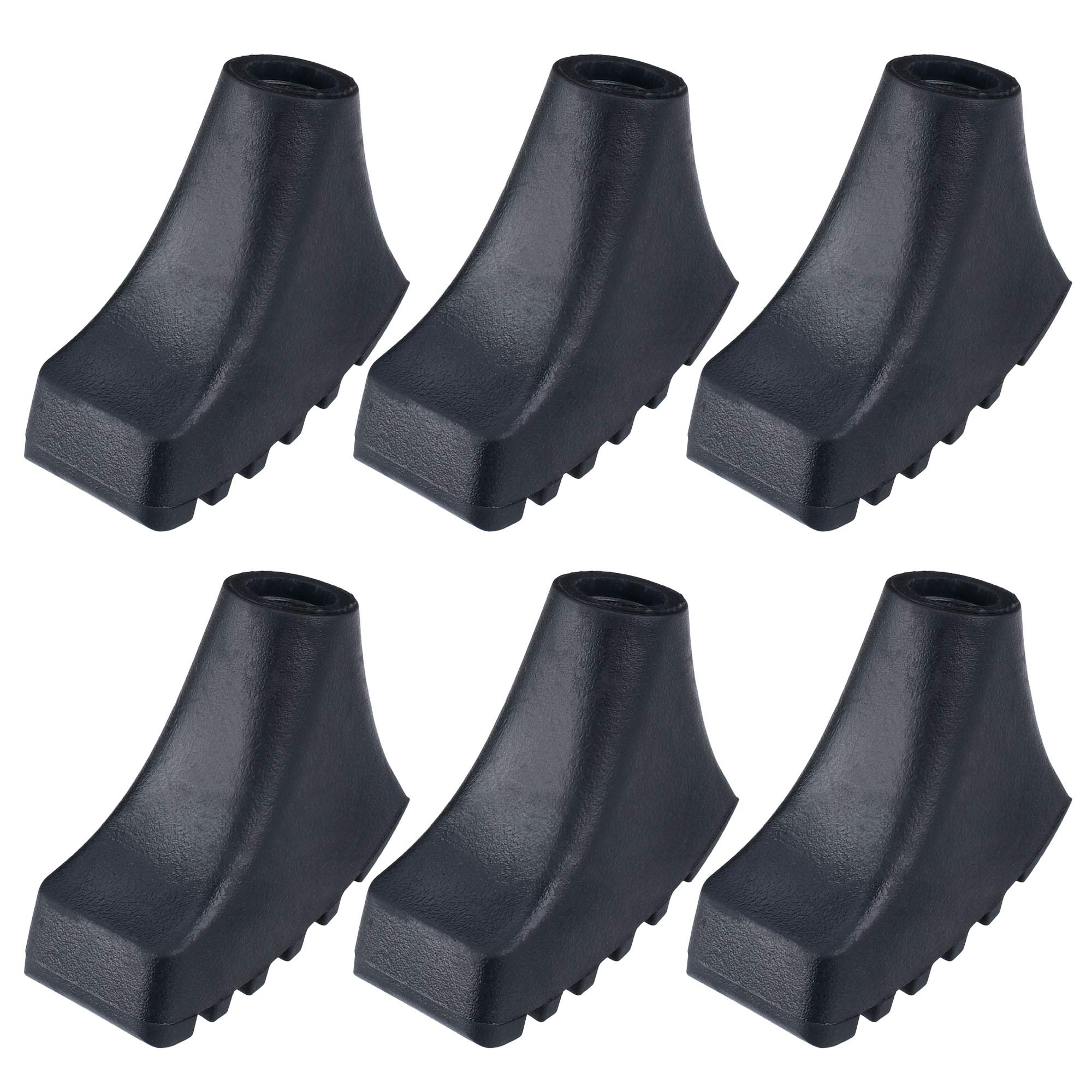 Cosmos Pack of 6 Hiking Pole Replacement Rubber Tips Protectors Set for Outdoor Trekking Poles Hiking Sticks Walking Canes