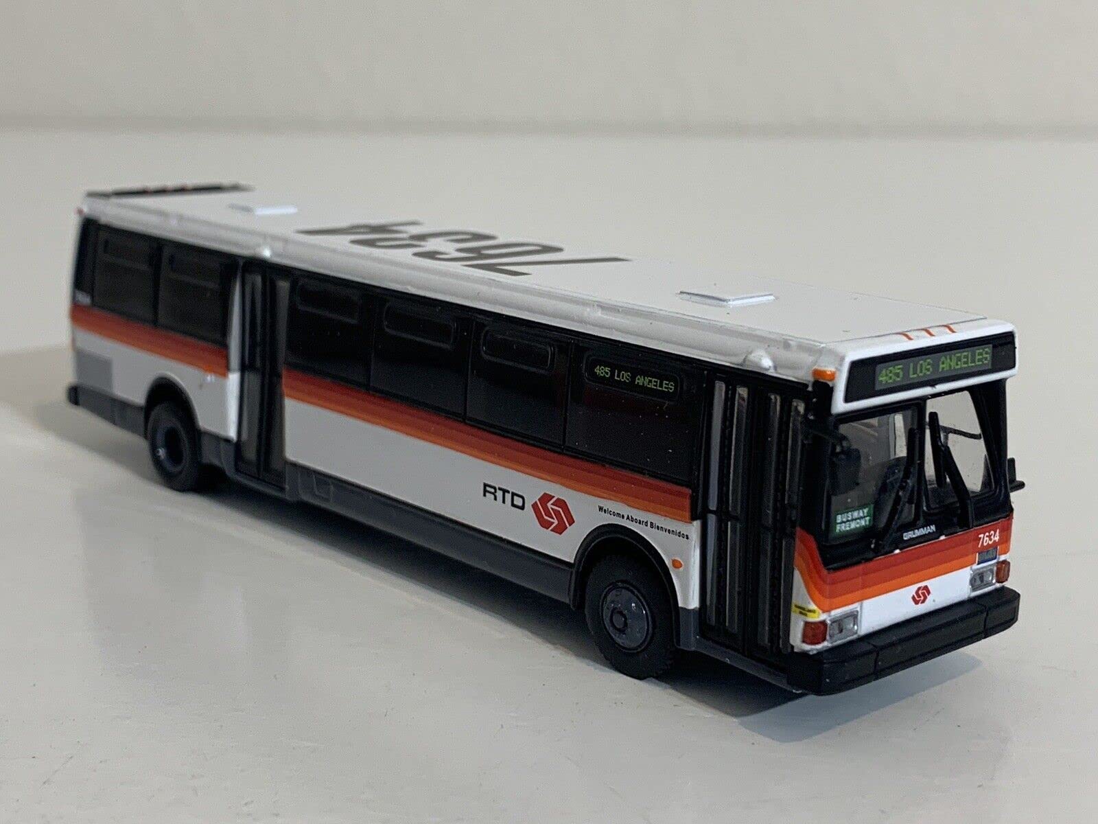 Grumman 870 Transit Bus-RTD-Los Angeles California Iconic Replicas 1/87 Scale New in The Box 5" Long