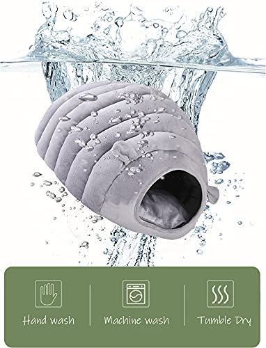 Guinea Pig Cave Beds Guinea Pig Hideout Cozy Hideout for Chinchilla Ferrets Hedghog (Grey, Pumpkin)