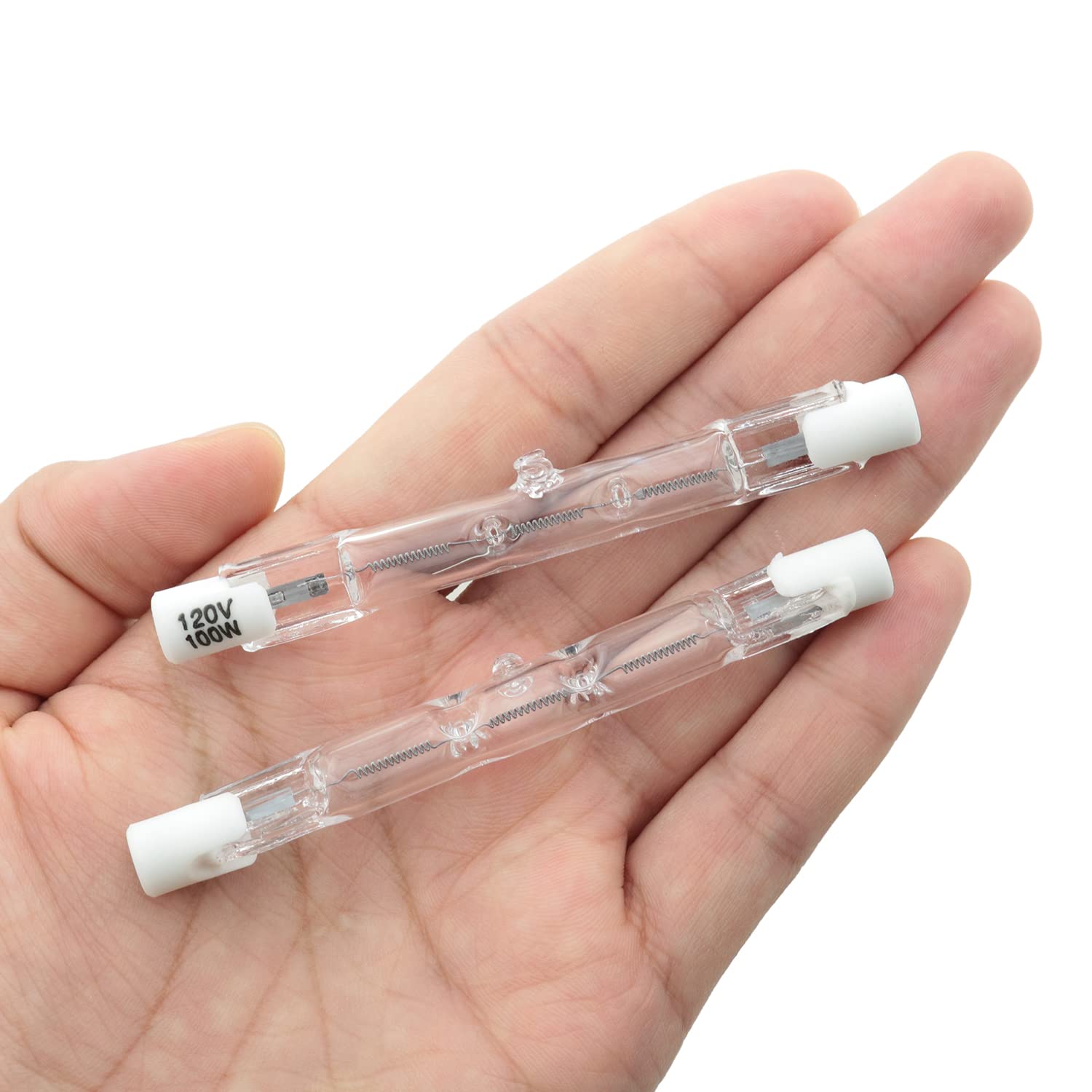 JJHXSM 6pcs R7S J78 Halogen Light Bulbs 120V 100W Tungsten Filament Double Ended Halogen Light Bulbs