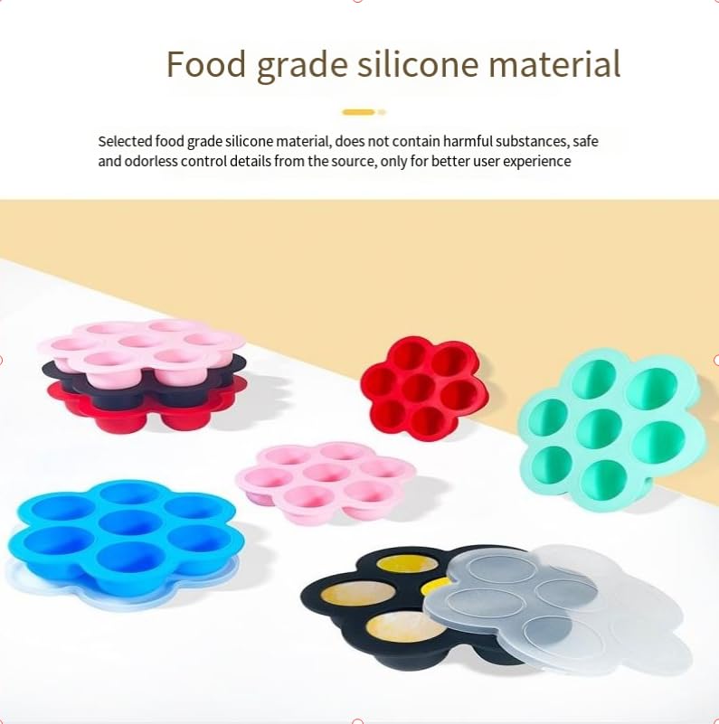 GeRRiT Silicone Egg Bites Molds Air Fryer Egg Mold,Pink Instant Pot Egg Bite Molders Pastel Muffin Cupcake Pan Mold for Cooker Accessories (Green&Blue)