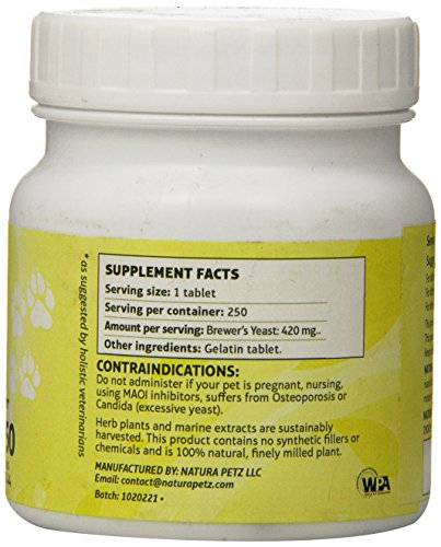 Natura Petz Baby Love Bits Probiotic Growth, Muscle and Central Nervous System Support for Senior Pets, 250 Tablets, 420mg Per Tablet