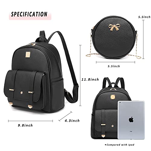 MACCINELO Girls Fashion Mini Leather Backpack Purse for Women Cute Small Backpack for Ladies Shoulder Bag over 5 years old
