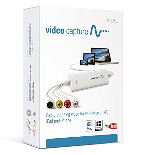 Elgato Video Capture β USB 2.0 Capture Card Device, Easy to Use, Convert Analog to Digital, with VHS VCR TV to DVD Adapter, for Mac, Windows or iPad