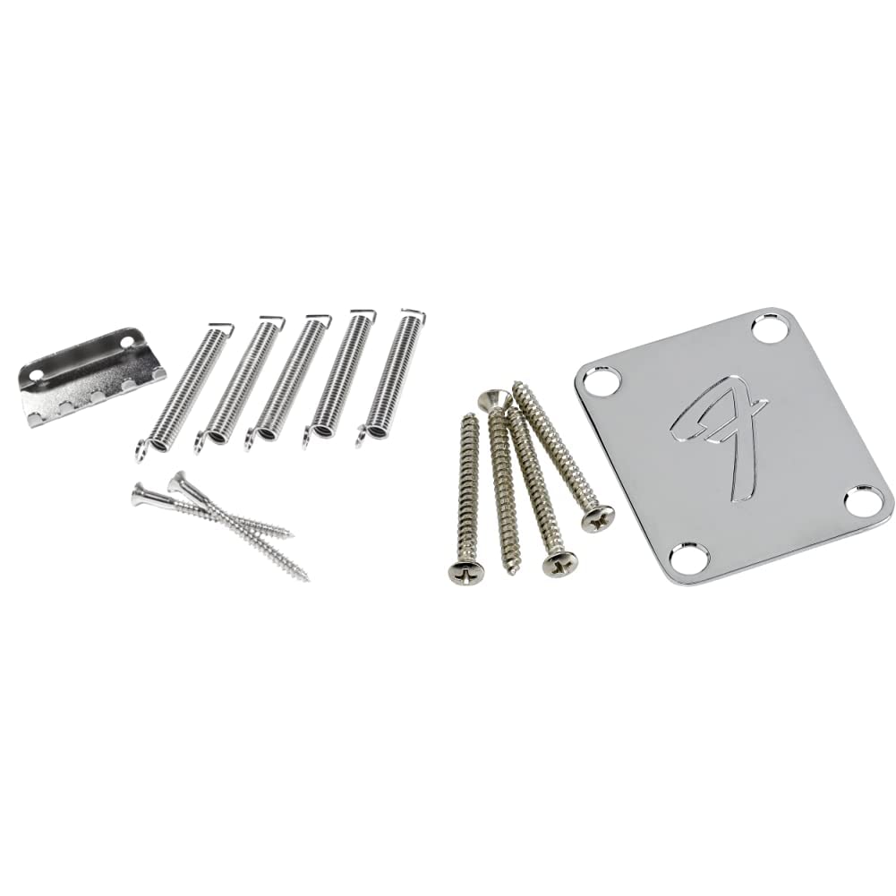Fender Pure Vintage Stratocaster Tremolo Spring/Claw Kit & F Neckplate Chrome