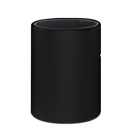 Croatia National Emblem Pen Holder PU Leather Pencil Cup Cute Desk Organizer Makeup Brush Box for Home Office
