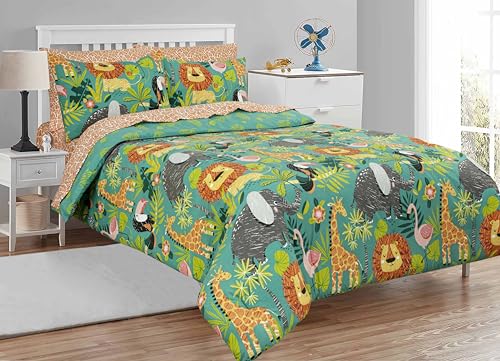 Kidz Mix Jungle Safari Bed in A Bag, Twin