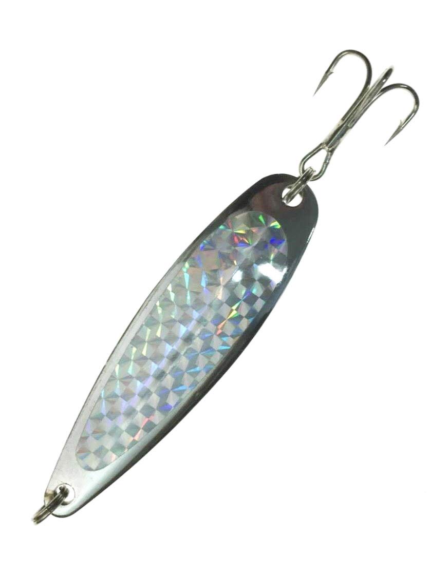Crocodile Spoons Silver Color with Treble Hook 3oz 12 Pieces