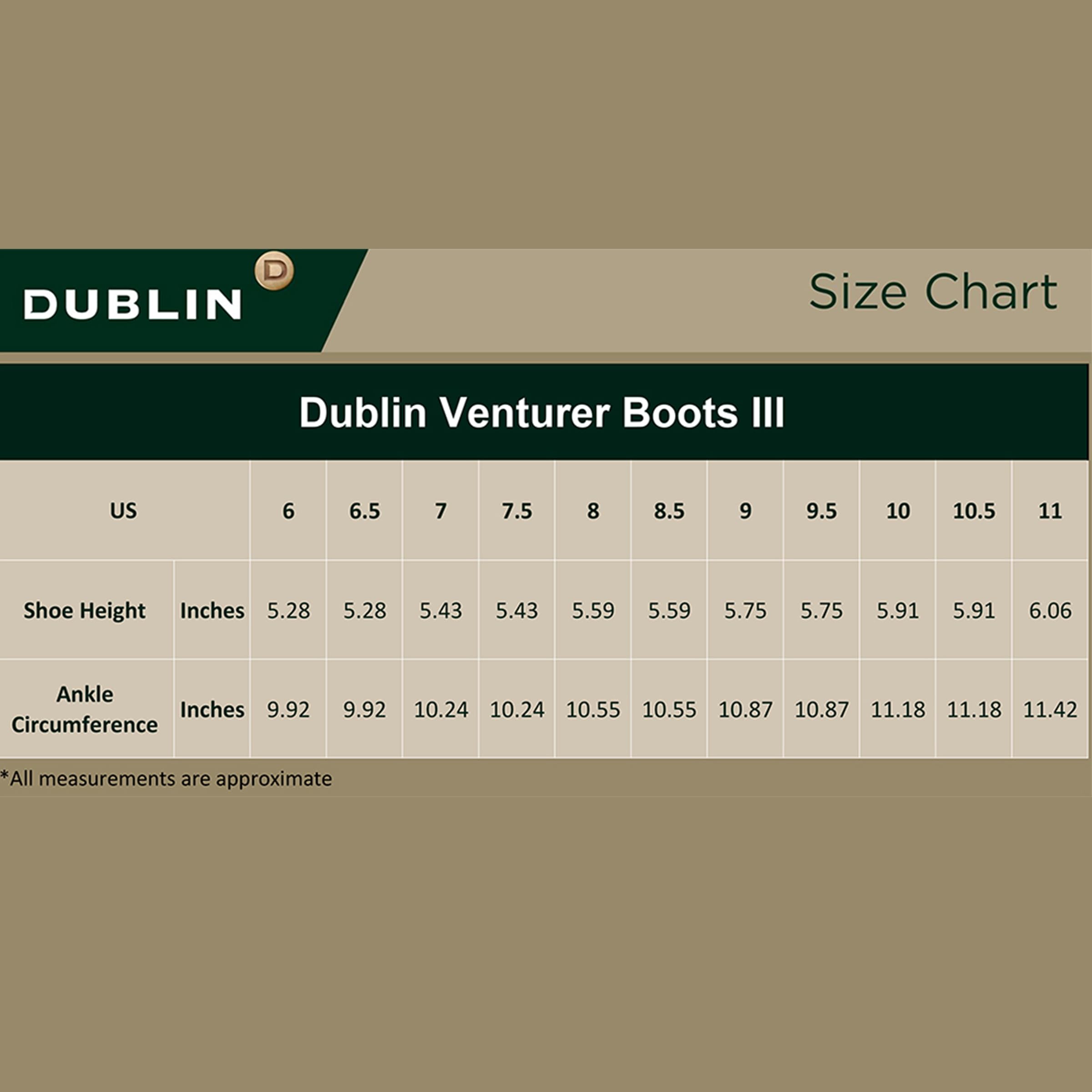 Dublin Venturer Rs Front Zip Boots III, Brown, Ladies 9